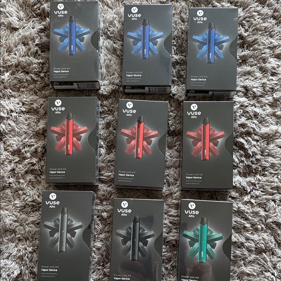 Other | Vuse Alto Vapor Device Set Red Blue Green Set Of 9 | Poshmark